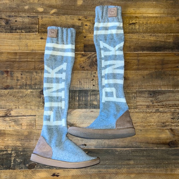 PINK Victoria's Secret | Shoes | Rare Vs Pink Knee High Slippers | Poshmark